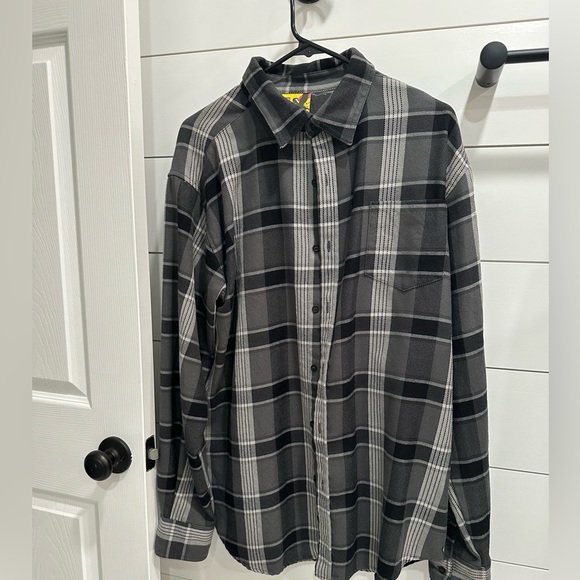 Burton | Jackets & Coats | Mens Grey And Black Long Sleeve Button Up ...